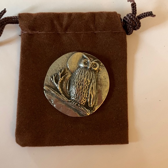 Art | Owl Pewter Pocket Talisman | Poshmark